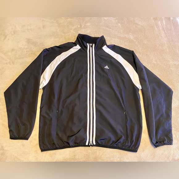 adidas | Jackets & Coats | Adidas Climaproof Black And White Three ...